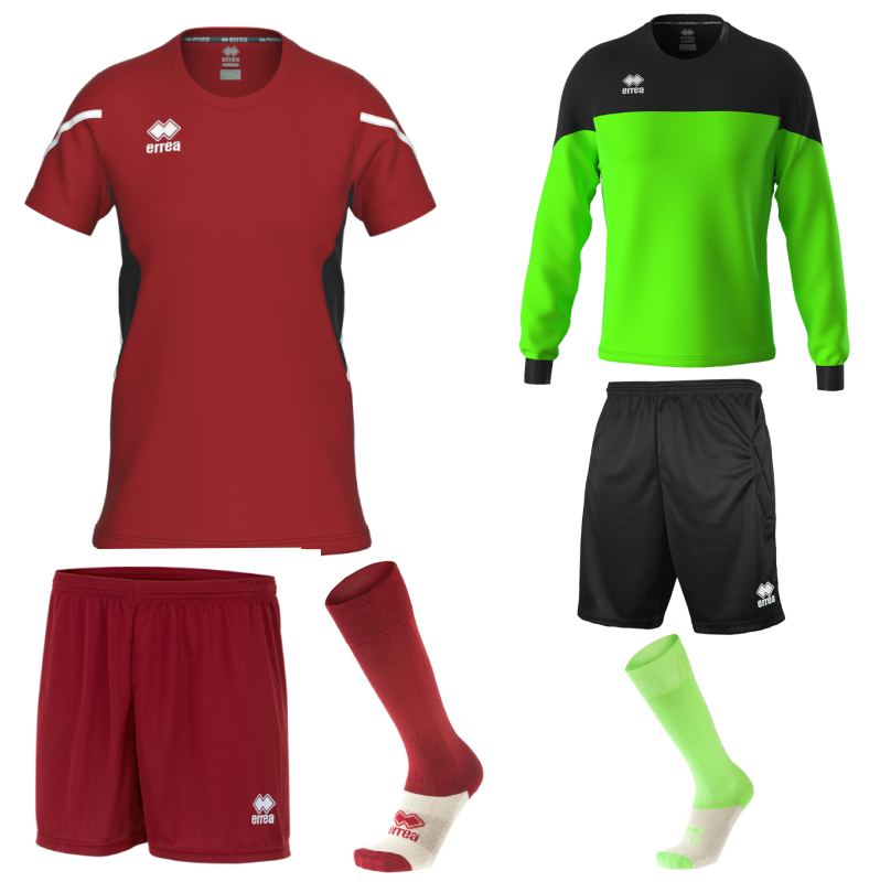 ERREA CORINNE WOMENS KIT BUNDLE MAROON BLACK WHITE – Team Sport Direct