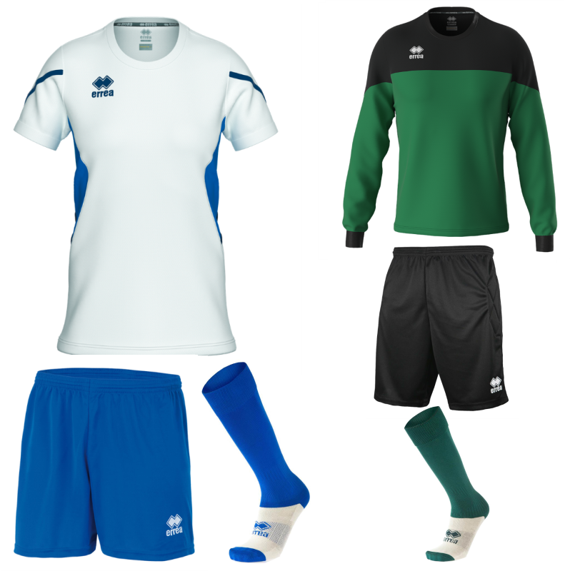 ERREA CORINNE WOMENS KIT BUNDLE WHITE BLUE NAVY – Team Sport Direct
