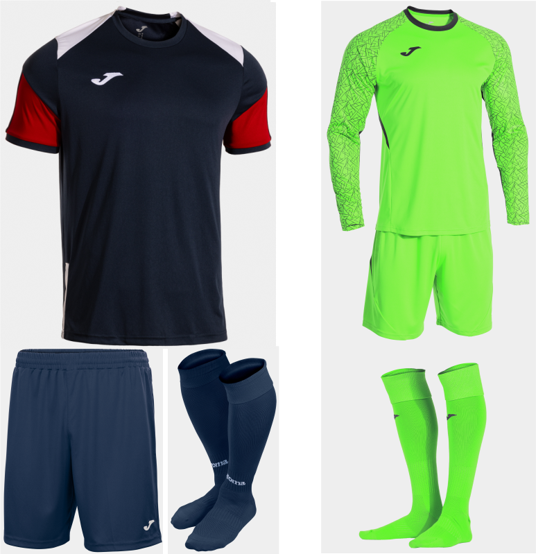 JOMA DANUBIO IV KIT BUNDLE DARK NAVY WHITE RED – Team Sport Direct