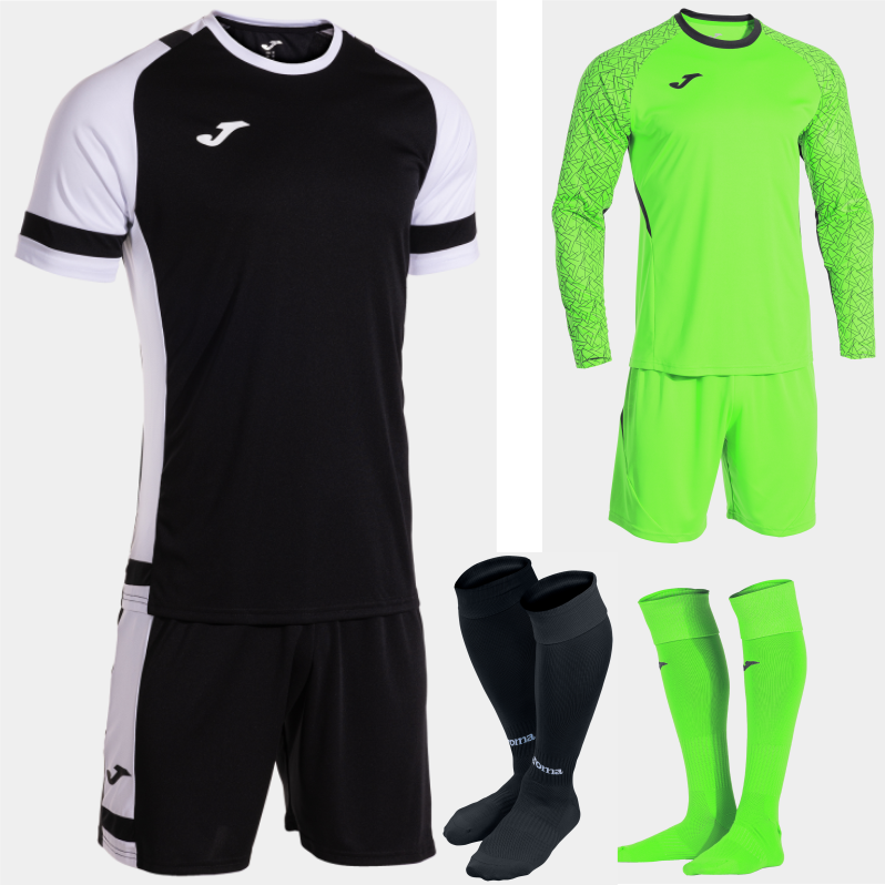 JOMA LIDER KIT BUNDLE BLACK WHITE – Team Sport Direct