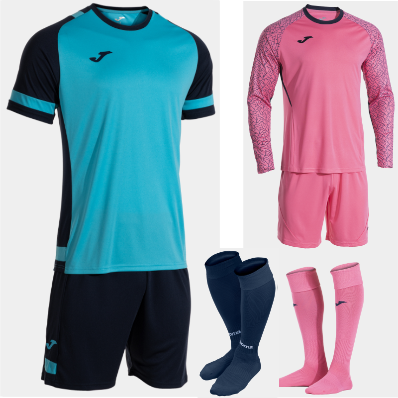 JOMA LIDER KIT BUNDLE TURQUOISE FLUOR DARK NAVY – Team Sport Direct