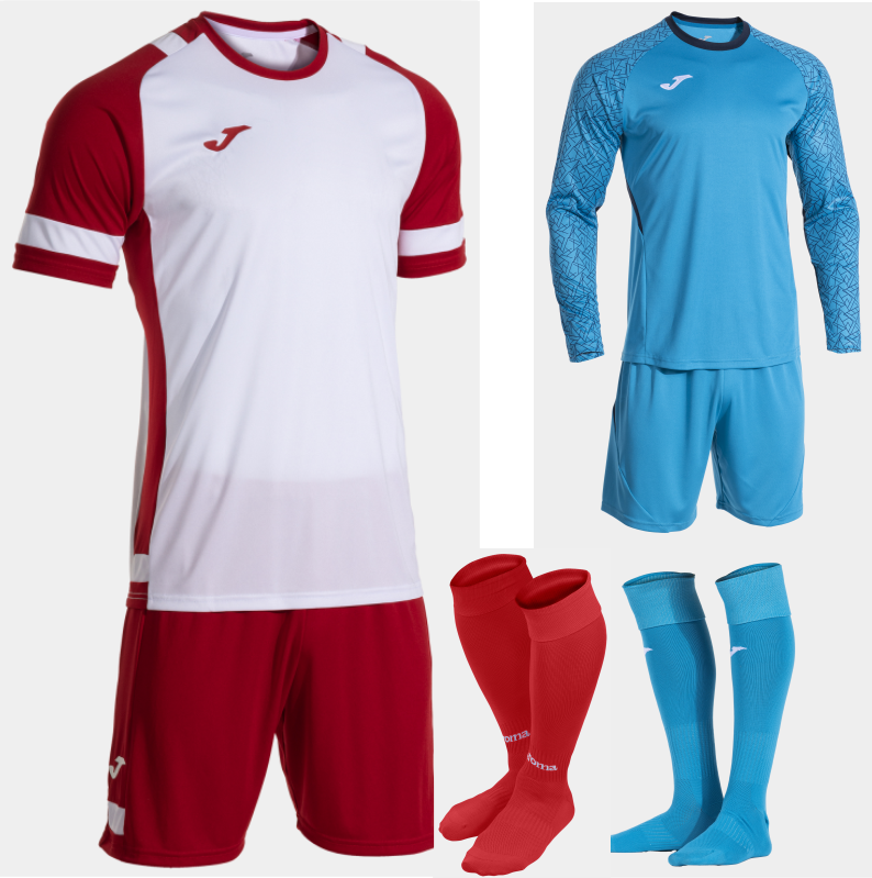 JOMA LIDER KIT BUNDLE WHITE RED – Team Sport Direct