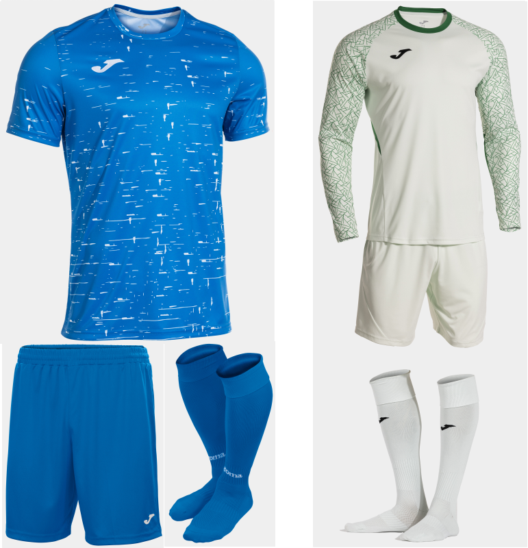JOMA PROTEAM II KIT BUNDLE ROYAL WHITE – Team Sport Direct