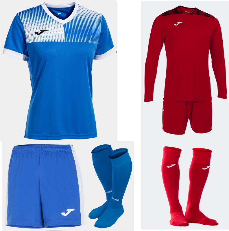 JOMA WOMENS ECO SUPERNOVA KIT BUNDLE ROYAL WHITE – Team Sport Direct