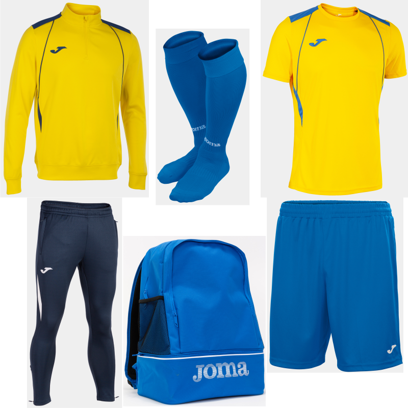 Joma Championship VII Yellow Dark Navy Training Bundle – Team Sport Direct