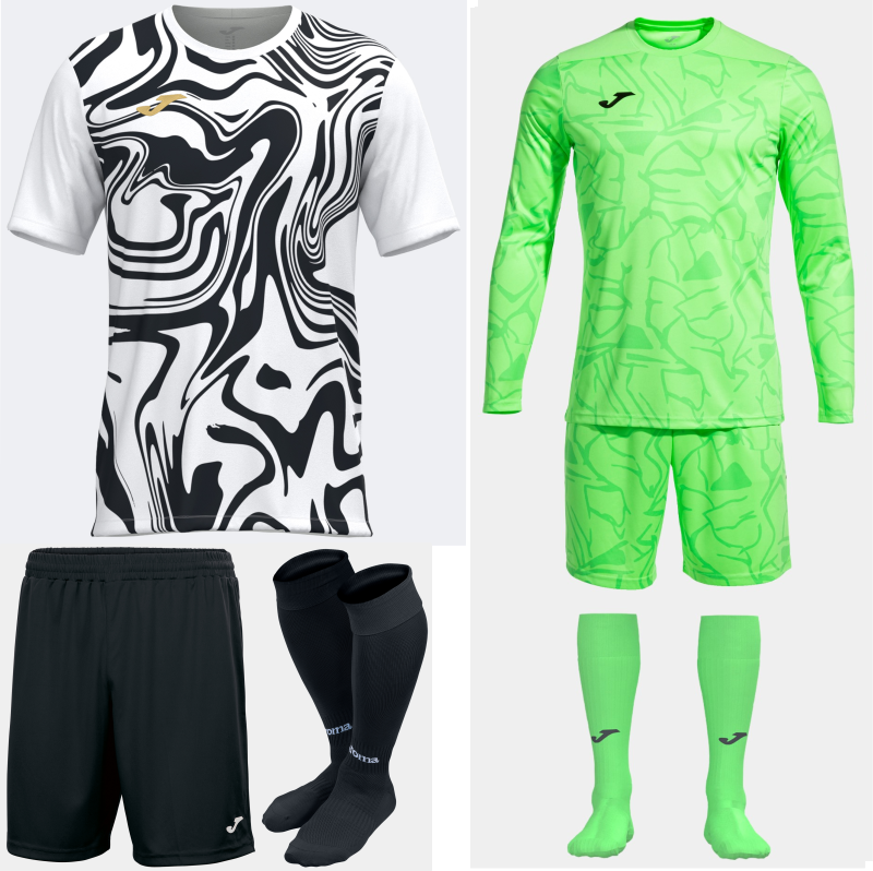 Joma Lion II Kit Bundle White Black – Team Sport Direct