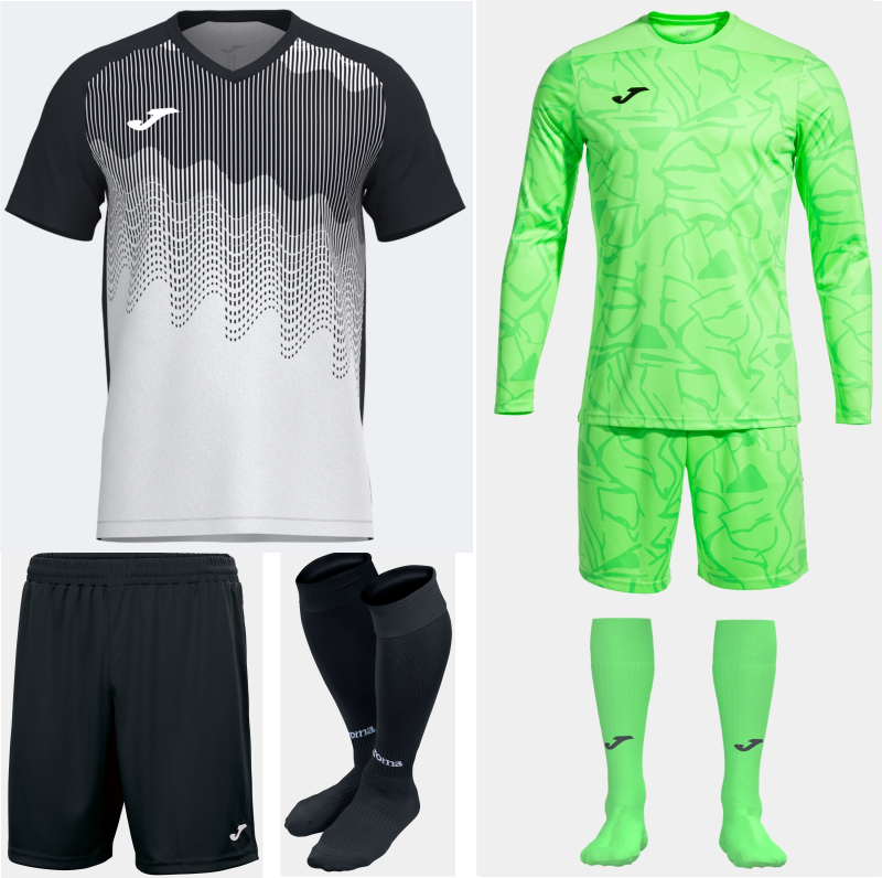 Joma Tiger VI Kit Bundle White Black – Team Sport Direct