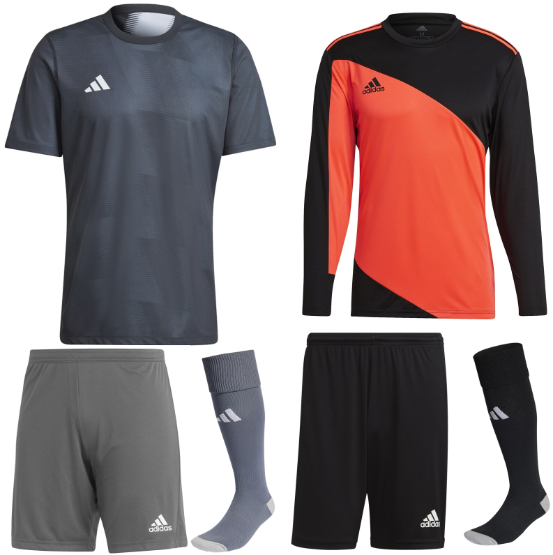 ADIDAS REVERSIBLE 24 KIT BUNDLE BLACK GREY – Team Sport Direct