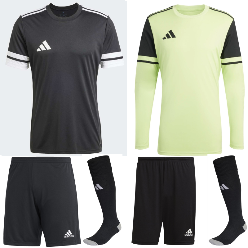 ADIDAS SQUADRA 25 KIT BUNDLE BLACK WHITE – Team Sport Direct