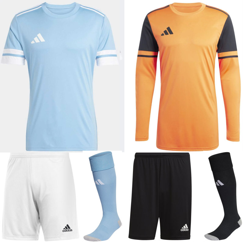 ADIDAS SQUADRA 25 KIT BUNDLE TEAM LIGHT BLUE WHITE – Team Sport Direct
