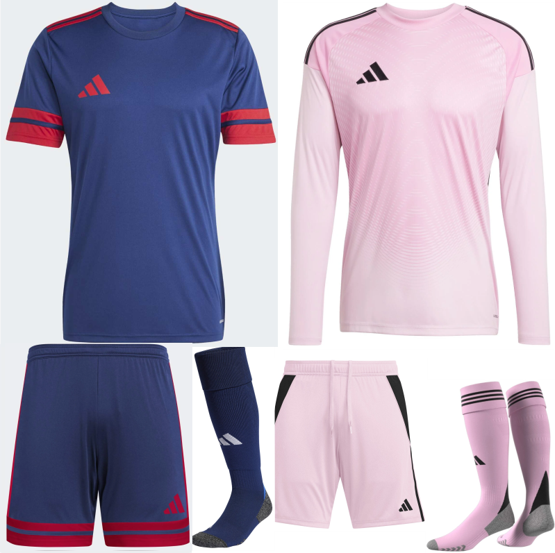 ADIDAS SQUADRA 25 PREMIUM KIT BUNDLE TEAM NAVY BLUE TEAM POWER RED ...