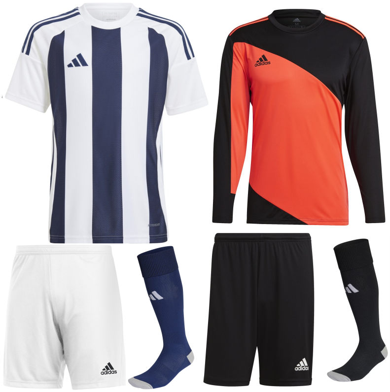 ADIDAS STRIPED 24 KIT BUNDLE WHITE NAVY – Team Sport Direct