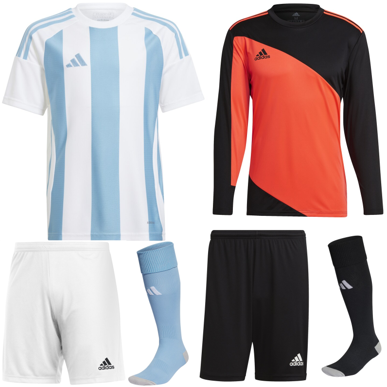 ADIDAS STRIPED 24 KIT BUNDLE WHITE SKY – Team Sport Direct