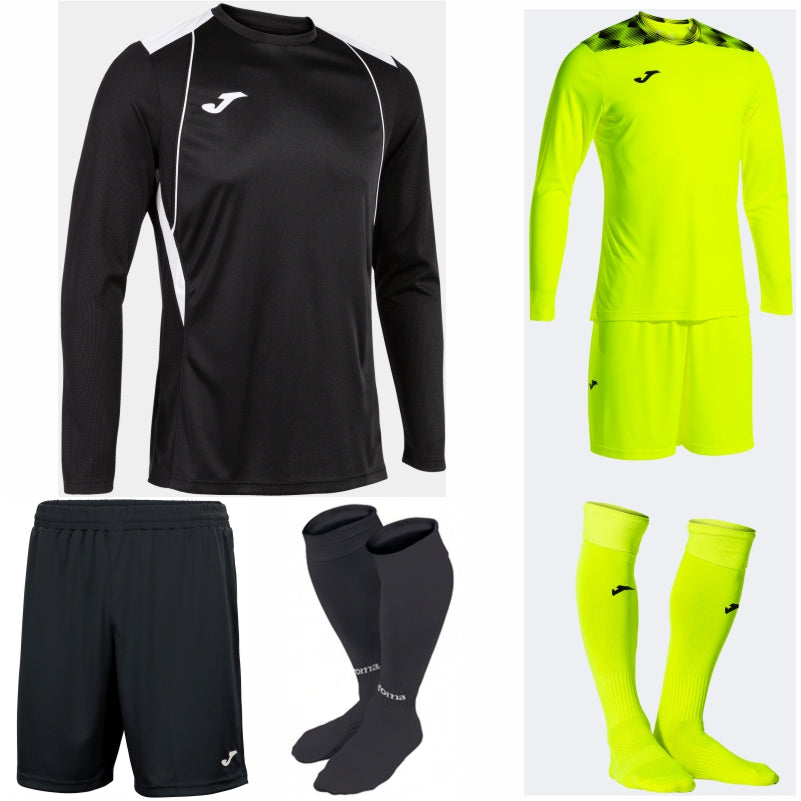 JOMA CHAMPIONSHIP VII LS KIT BUNDLE BLACK/WHITE – Team Sport Direct