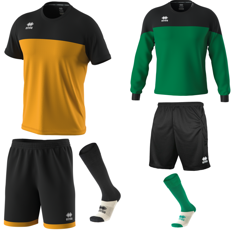 ERREA BRANDON SS KIT BUNDLE AMBER BLACK – Team Sport Direct