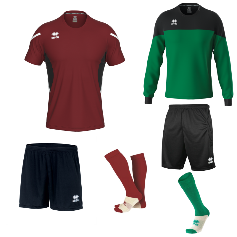ERREA CURTIS SS KIT BUNDLE MAROON BLACK WHITE – Team Sport Direct