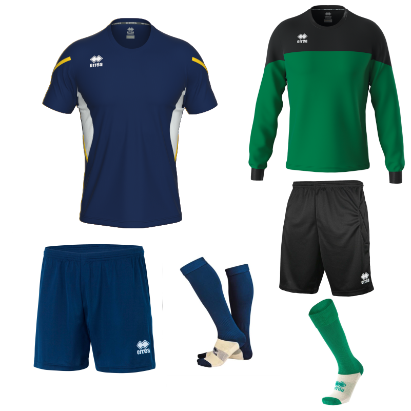 ERREA CURTIS SS KIT BUNDLE NAVY WHITE YELLOW – Team Sport Direct