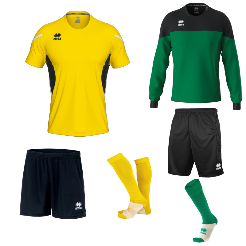 ERREA CURTIS SS KIT BUNDLE YELLOW BLACK WHITE – Team Sport Direct
