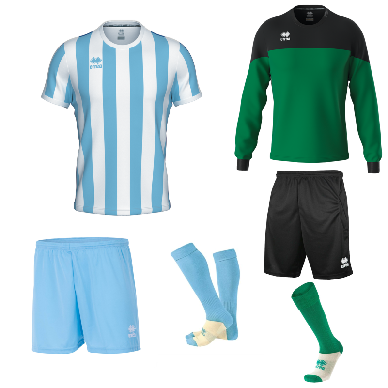 ERREA STRIP SS KIT BUNDLE SKY BLUE WHITE – Team Sport Direct