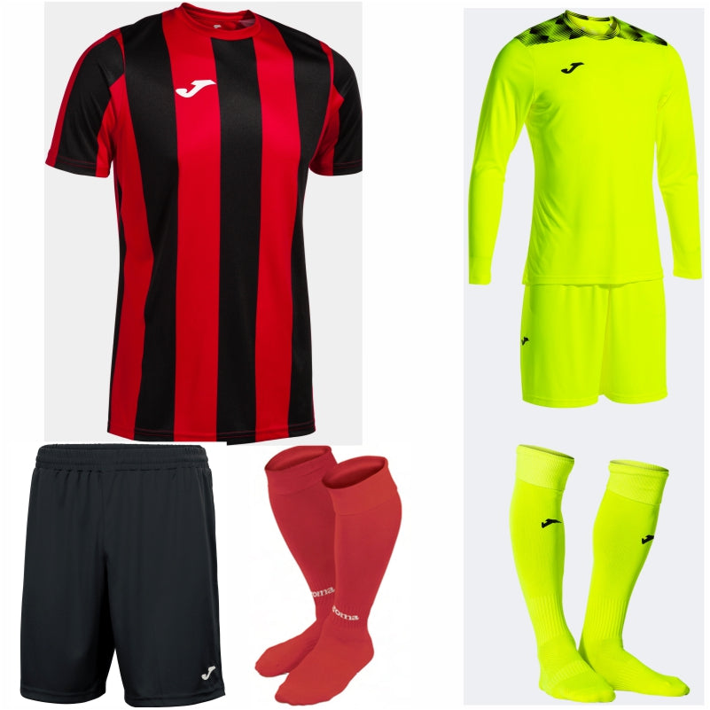 JOMA INTER CLASSIC SS KIT BUNDLE RED/BLACK – Team Sport Direct