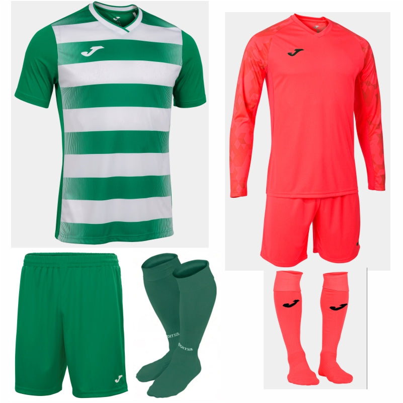 JOMA EUROPA V SS KIT BUNDLE GREEN/WHITE – Team Sport Direct