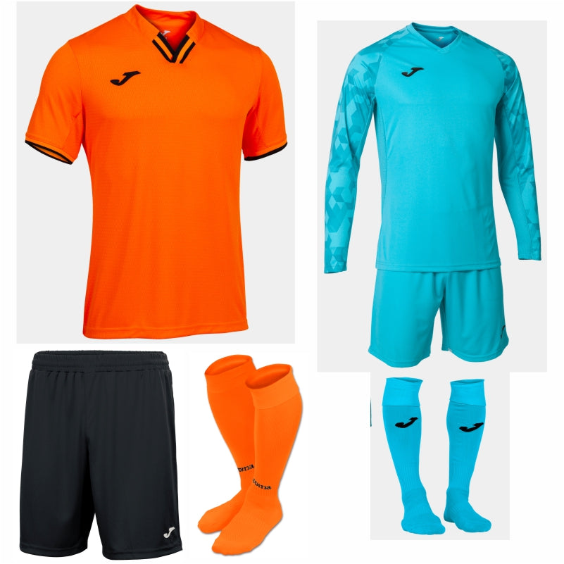 JOMA TOLETUM IV SS KIT BUNDLE ORANGE/BLACK – Team Sport Direct