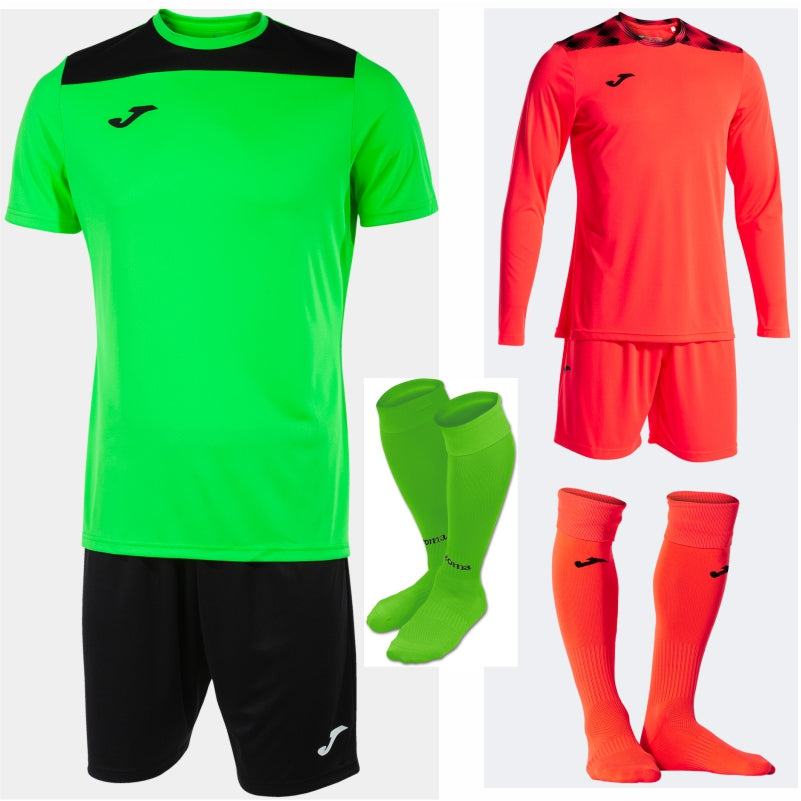JOMA PHOENIX II SS KIT BUNDLE FLUOR GREEN/BLACK – Team Sport Direct
