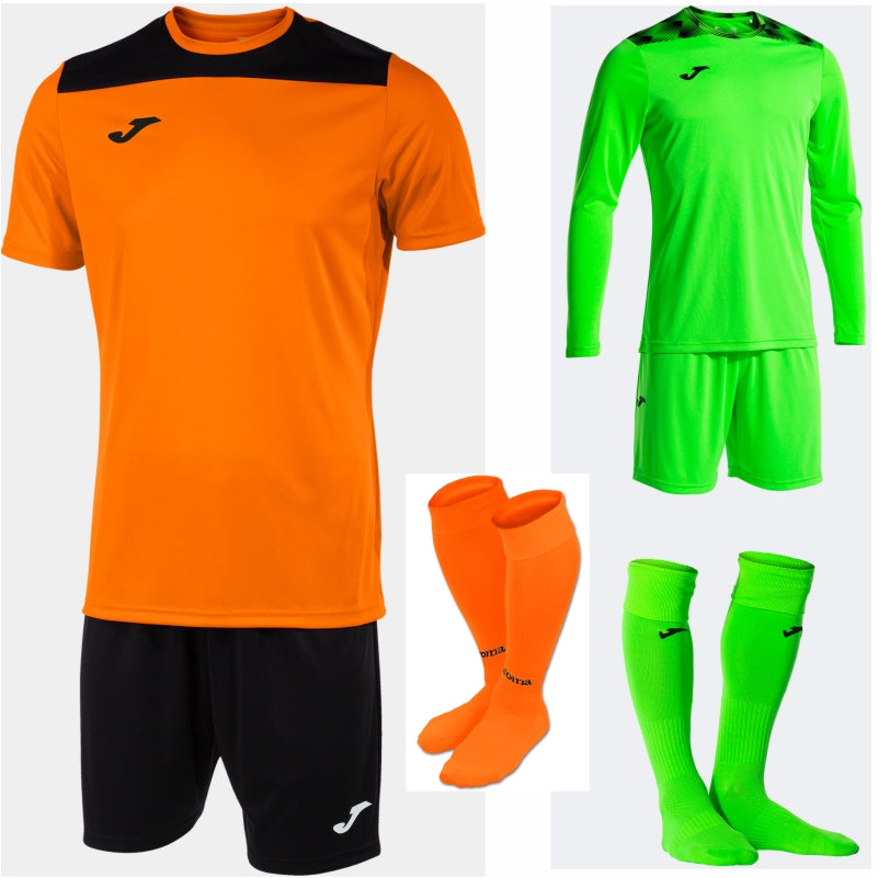 JOMA PHOENIX II SS KIT BUNDLE ORANGE/BLACK – Team Sport Direct