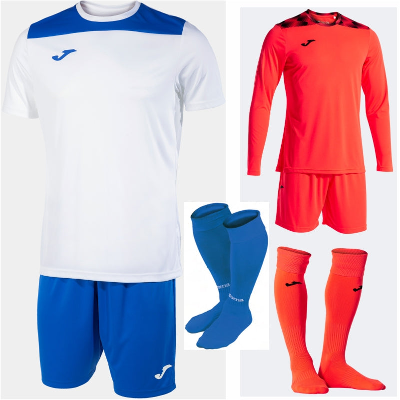 JOMA PHOENIX II SS KIT BUNDLE WHITE/ROYAL – Team Sport Direct