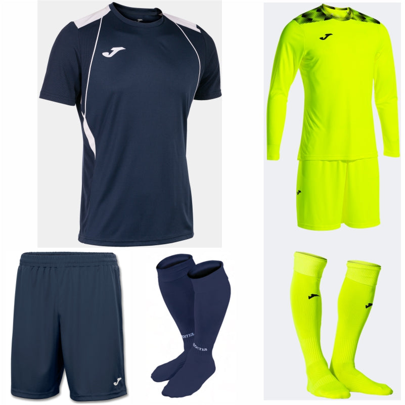 JOMA CHAMPIONSHIP VII SS KIT BUNDLE DARK NAVY/WHITE – Team Sport Direct