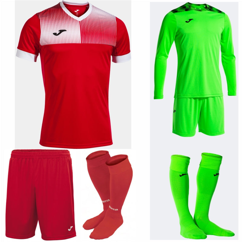 JOMA ECO SUPERNOVA SS KIT BUNDLE RED/WHITE – Team Sport Direct