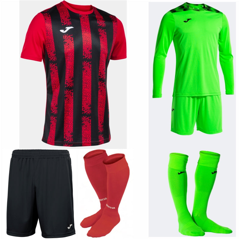 JOMA INTER III SS KIT BUNDLE RED/BLACK – Team Sport Direct