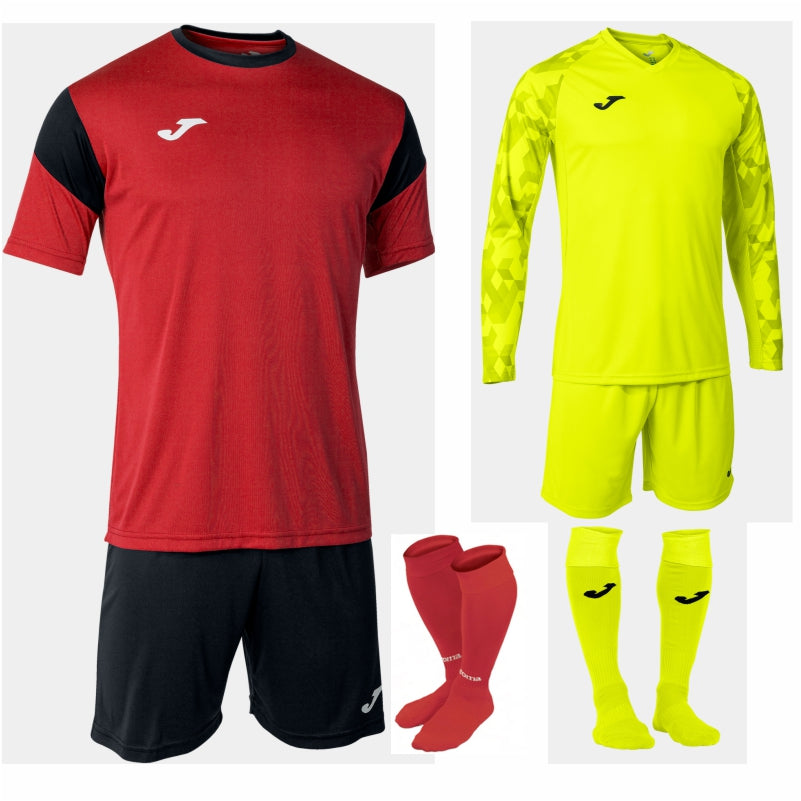 JOMA PHOENIX SS KIT BUNDLE RED/BLACK – Team Sport Direct