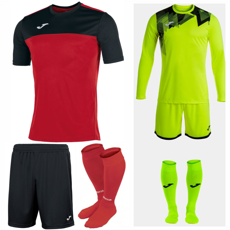 JOMA WINNER KIT BUNDLE RED/BLACK – Team Sport Direct