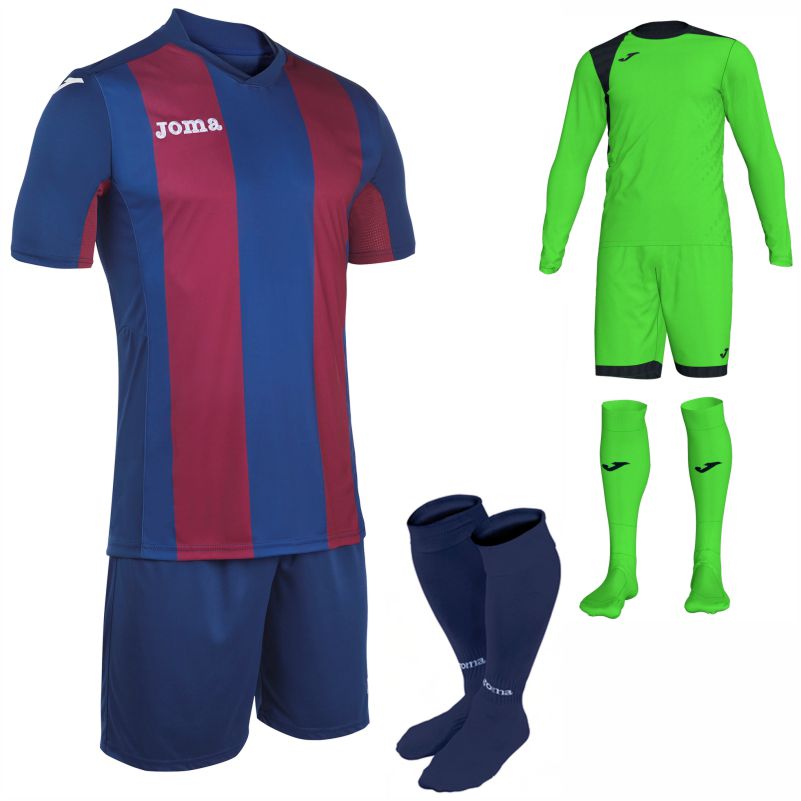 Joma Pisa SS Kit Bundle Dark Blue/Dark Red – Team Sport Direct